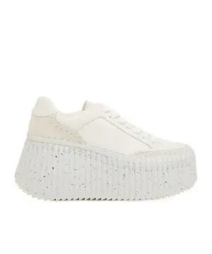 CHLOÉ Nama Panelled Leather Flatform Sneakers