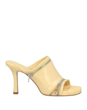 Burberry Leather Stiletto Sandals With Zip Detailing - Nude