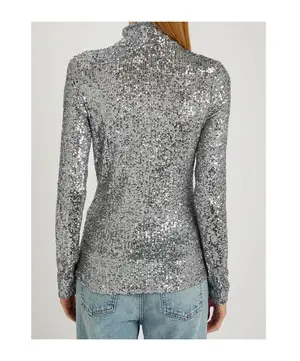 Rabanne Sequin-embellished Mesh Top