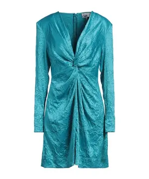 GANNI Deep V Neckline Dress - Blue