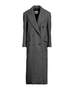 Max Mara Herringbone Tweed Long Double-breasted Coat