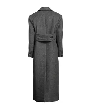 Max Mara Herringbone Tweed Long Double-breasted Coat