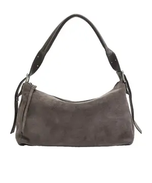 LEMAIRE Belted Baguette Suede Shoulder Bag