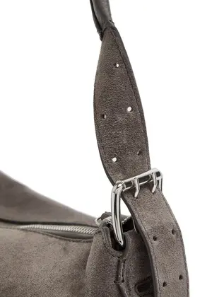 LEMAIRE Belted Baguette Suede Shoulder Bag