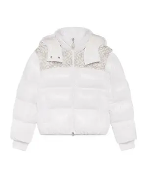 Casablanca Ski Ripstop Down Puffer Jacket With Hood - White
