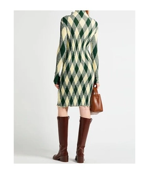 Burberry Geometric-print Knit Midi Dress