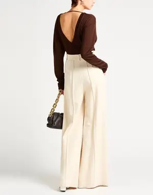 Saint Laurent Long-sleeved V-neck Bodysuit - Brown