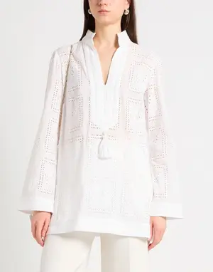 Tory Burch Lace V-neck Long Sleeve Blouse