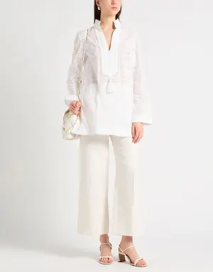 Tory Burch Lace V-neck Long Sleeve Blouse