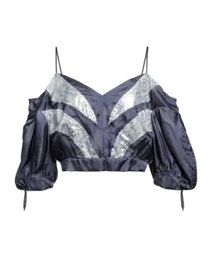 Isabel Marant Étoile Multicolor Woven Short Sleeve Top - Gray