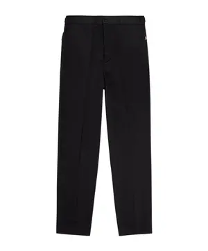 Casablanca Tapered-leg Stretch-cotton Chinos - Black