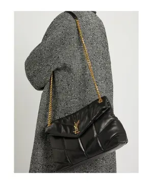 Saint Laurent Lou Puffer Medium Leather Shoulder Bag