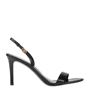 Tory Burch Minimalist Stiletto Heel Sandals - Black