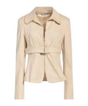 Sportmax Belted Long Sleeve Jacket - Nude