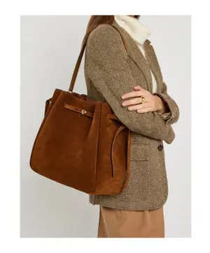 Tory Burch Romy Large Suede Bucket Bag