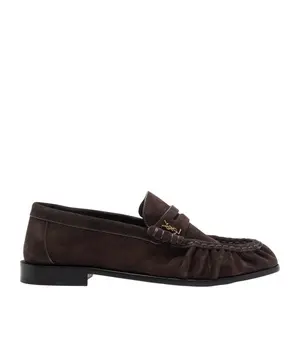 Saint Laurent Saint Laurent "Le Loafer" Suede Loafers Black