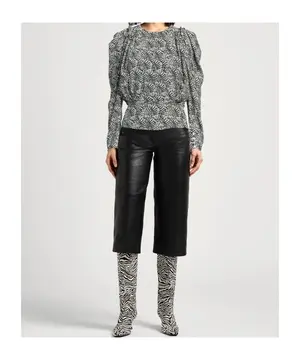 Isabel Marant Étoile Printed Ruffled Blouse - Gray