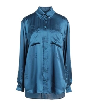Burberry Solid Colour Shirts Blouses - Blue
