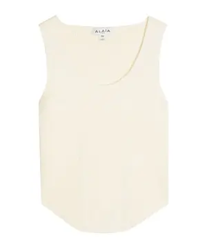 Alaïa Corset-style Fine-knit Vest - White