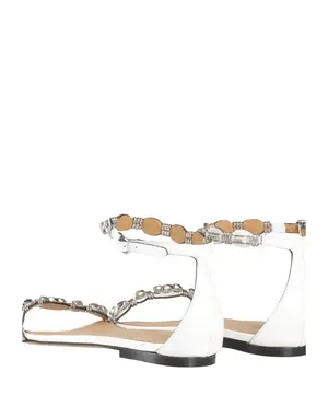 Isabel Marant Étoile Leather Flat Sandals With Embellishments