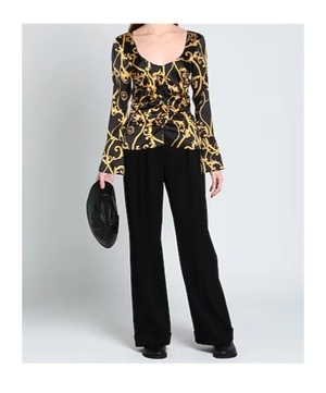 GANNI Two-tone Satin Gathered Top