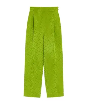 Valentino Garavani Polka Dot Jacquard Casual Pants - Green
