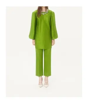 Valentino Garavani Polka Dot Jacquard Casual Pants