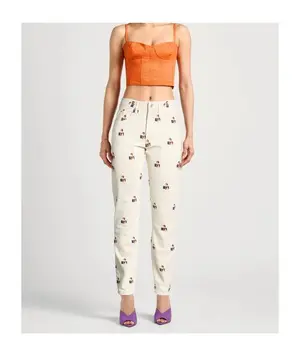 Isabel Marant Étoile Embroidered Tapered Denim Trousers