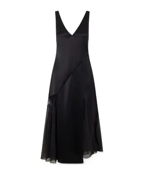 SIR. Ingrid V-neck Midi Dress - Black