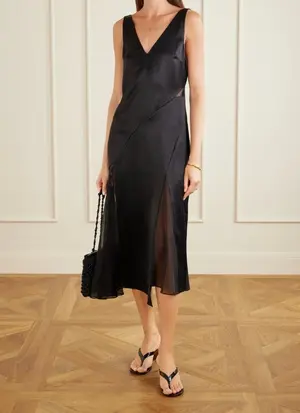 SIR. Ingrid V-neck Midi Dress