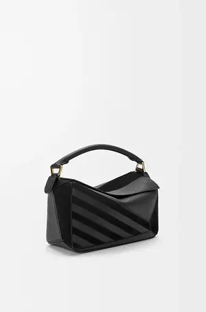 Loewe Puzzle Suede Clutch Bag