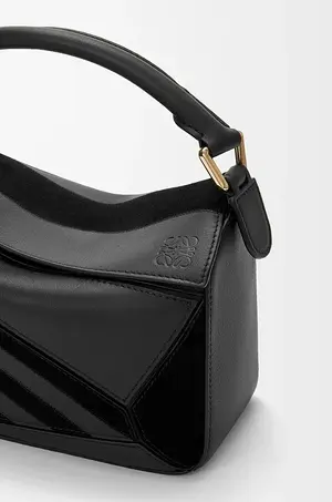 Loewe Puzzle Suede Clutch Bag