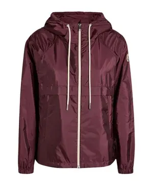 Moncler Coquelicot Hooded Shell Jacket - Red