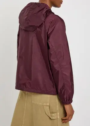 Moncler Coquelicot Hooded Shell Jacket - Red