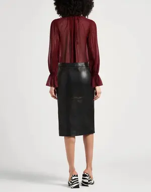 GANNI Checked Long Sleeve Shirt