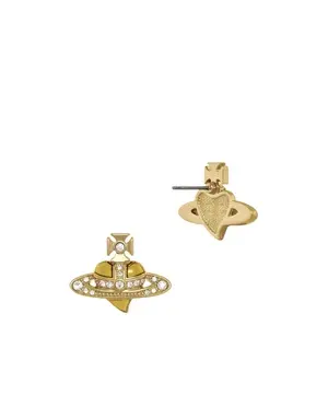 VIVIENNE WESTWOOD New Diamante Heart Stud Earrings