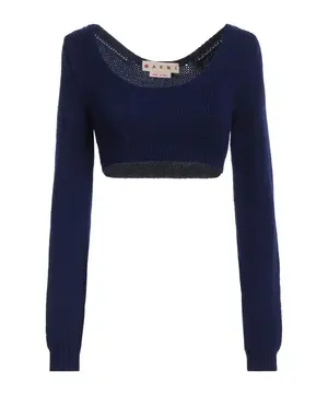 Marni Solid Color Lightweight Wool Knit - Black