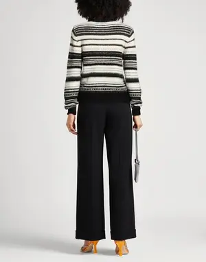 GANNI Striped Intarsia-knit Cardigan