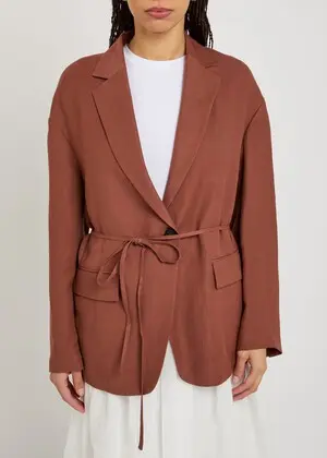 Brunello Cucinelli Tie-waist Twill Jacket