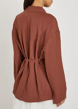 Brunello Cucinelli Tie-waist Twill Jacket