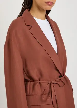 Brunello Cucinelli Tie-waist Twill Jacket