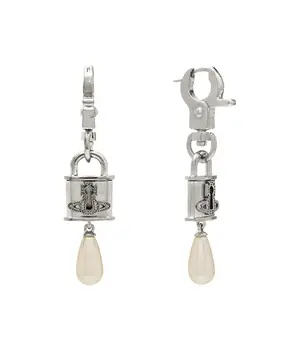 VIVIENNE WESTWOOD Celestia Small Padlock Drop Earrings