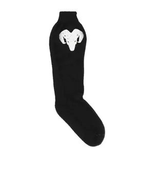 MAISON MARGIELA Solid Color Knit Socks - Black