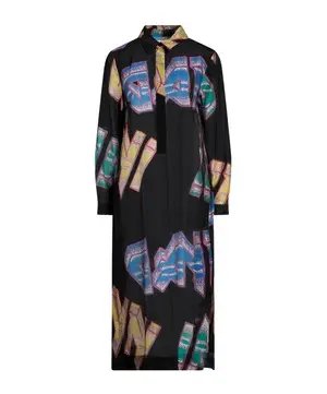 GANNI Long Sleeve Dress - Black
