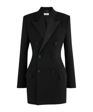 SAINT LAURENT Double-breasted Wool Blazer