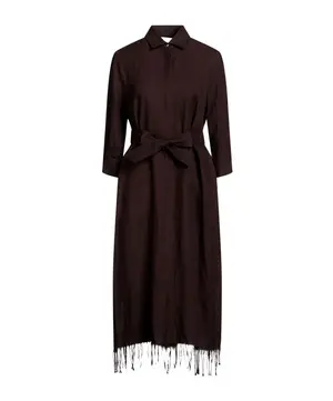 Max Mara Linen Shirt Dress With Fringe Detail