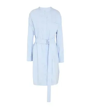 Burberry Long Sleeve Shirt Dress With Belt