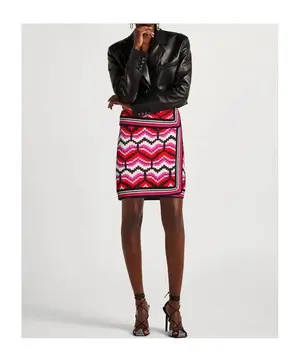 Farm Rio Elasticated Midi Skirt With Multicolor Pattern