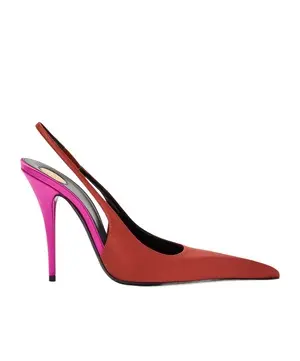 SAINT LAURENT Deroche 110 Satin Slingback Pumps