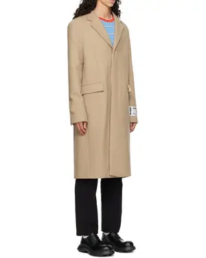 Acne Studios Single-breasted Wool Blend Coat
